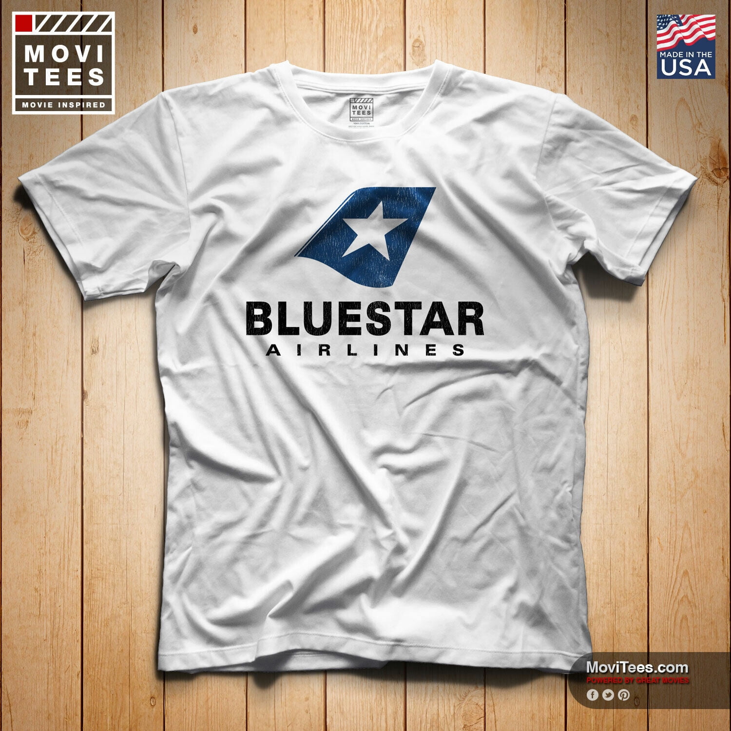 BlueStar Airlines T-Shirt S-5Xl Cotton Wall Street Fan Art Gordon Gekko ...