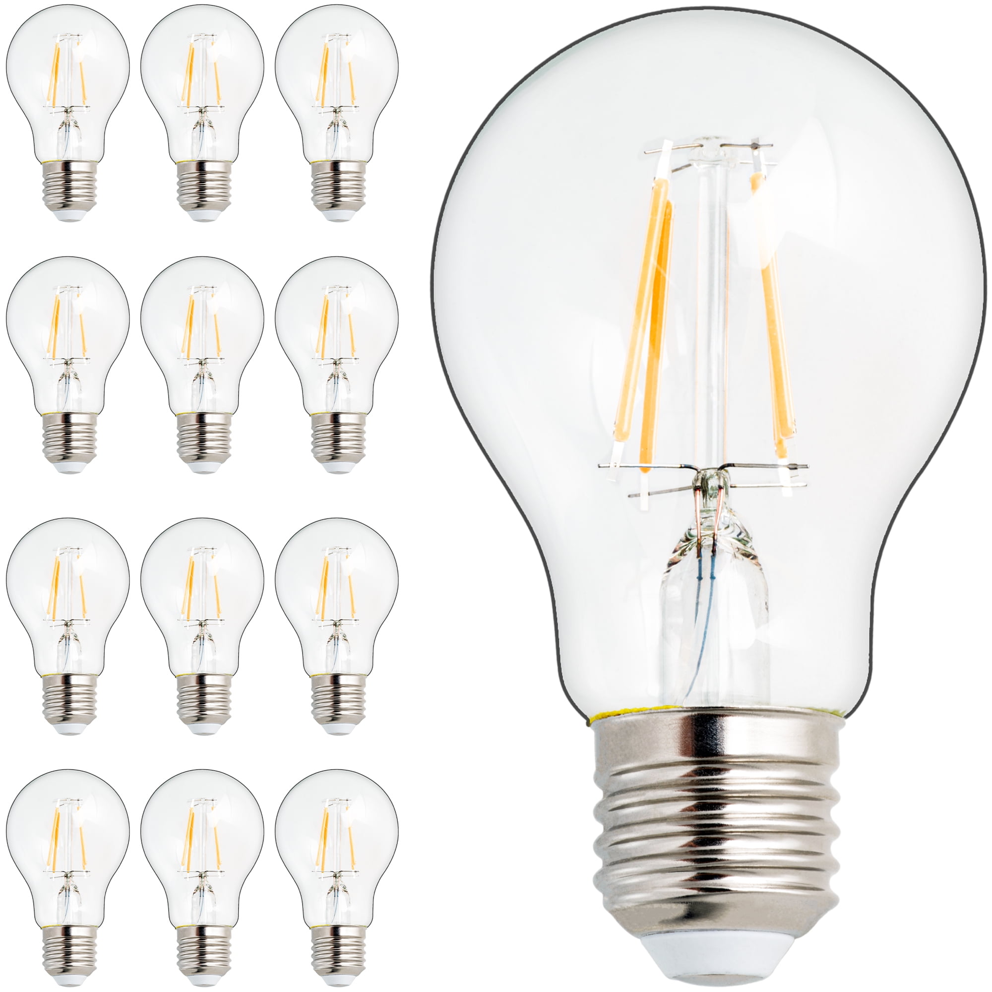 BlueStars A19 LED Vintage Bulb, E26, 120V 5W, 60W Equivalent, 2700K ...