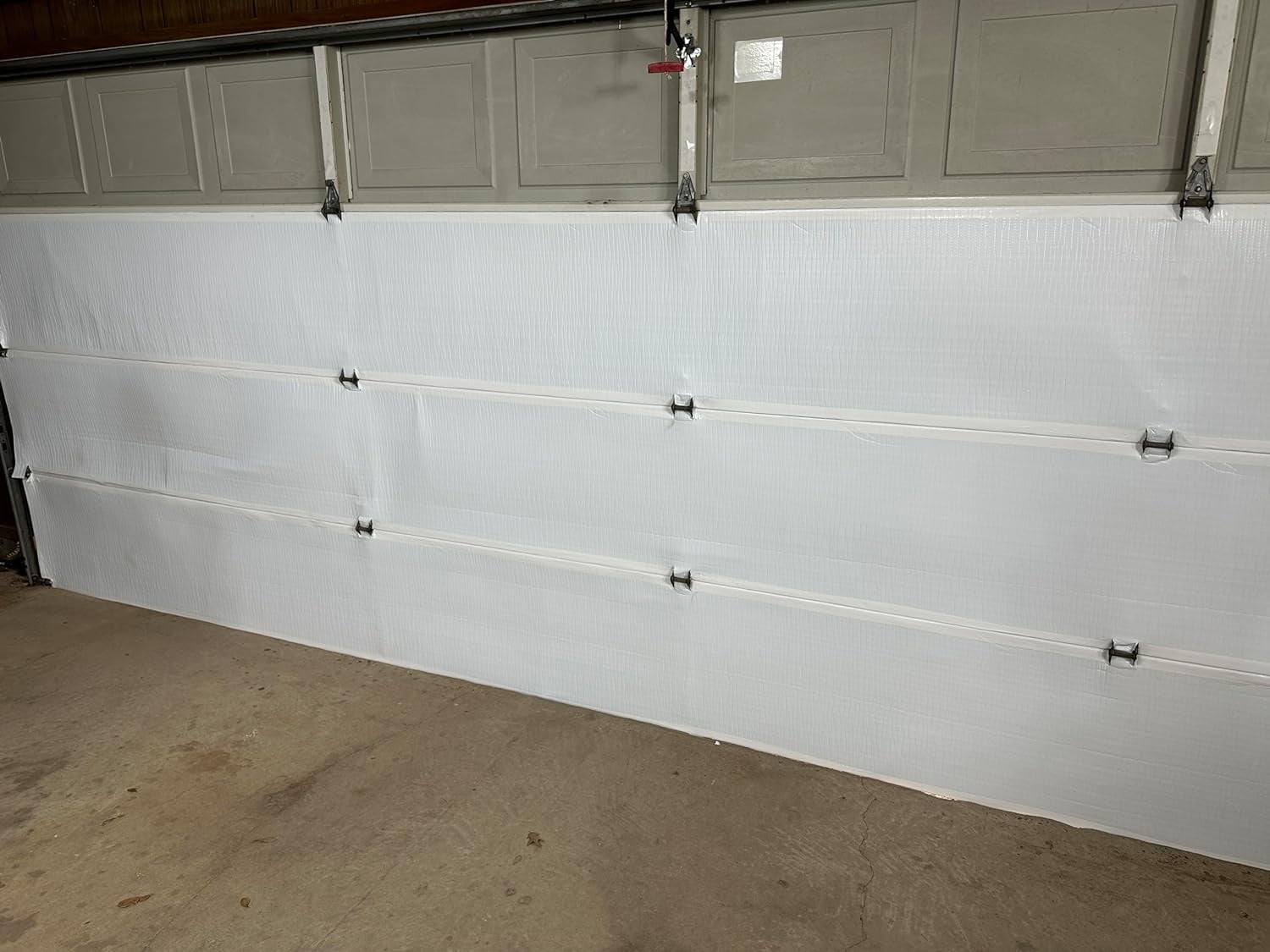 BlueTex Insulationㅤ White Reflective Foam Core Tearproof 2 Car Garage Door Insulation Kit 18FT ...