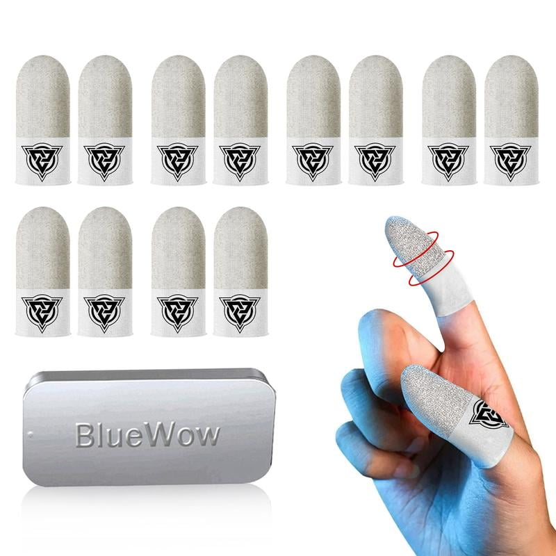 BlueWow Silver Blend Gaming Finger Sleeves – Ultra-Soft, High ...