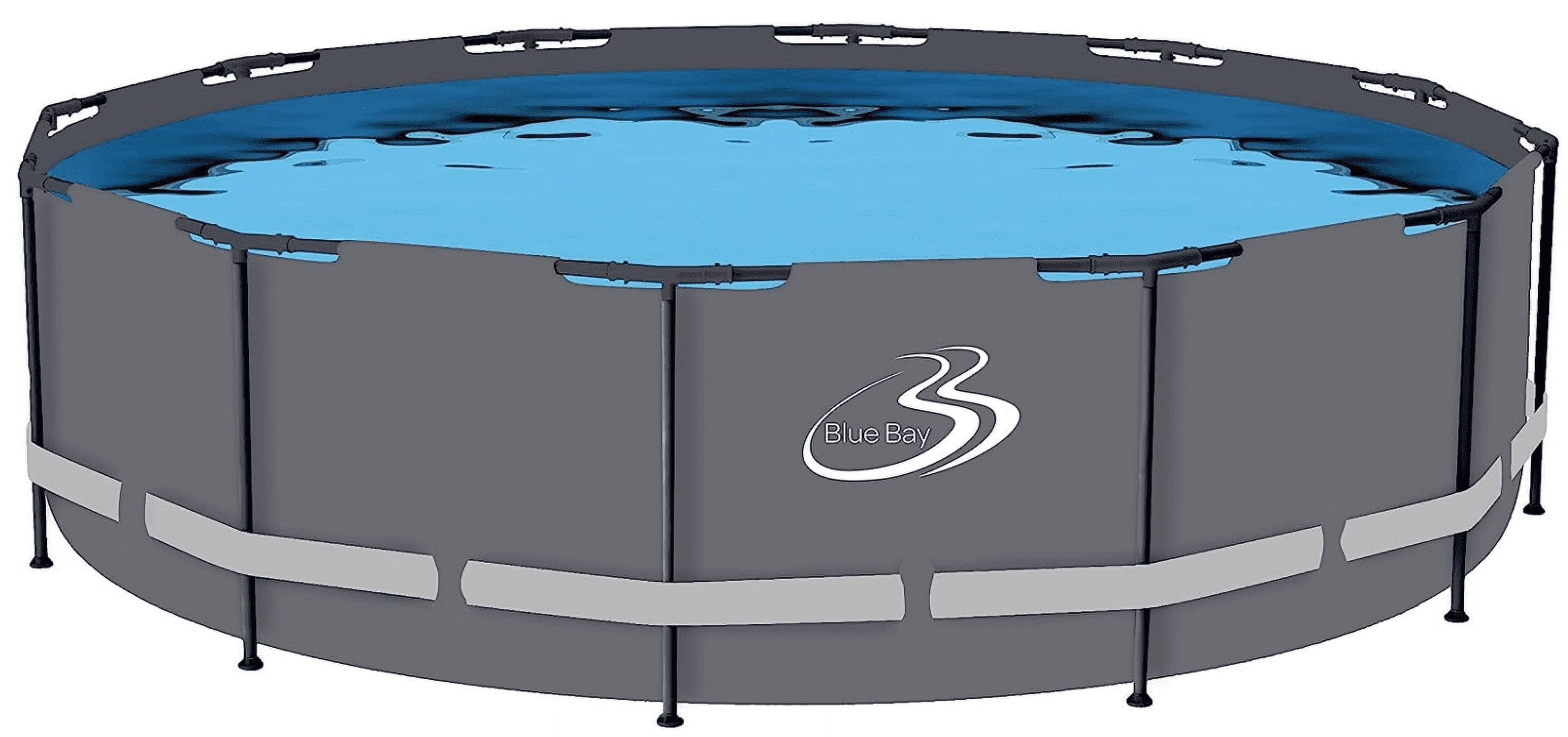 Sunneday Large Bluebay Softsided Swimming Pool, 18ft Wide, 52in Deep ...