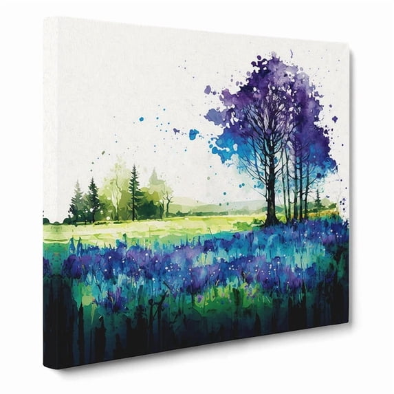 Bluebell Field Splatter Art Print Art Home Decor Vintage Gift Living ...