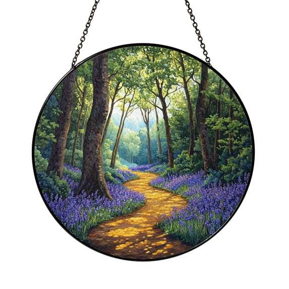 Bluebell Flower Stained Glass Style Window Hanging Suncatcher ...