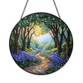Bluebell Flower Window Hanging Decor, Botanical Stained Glass Style ...