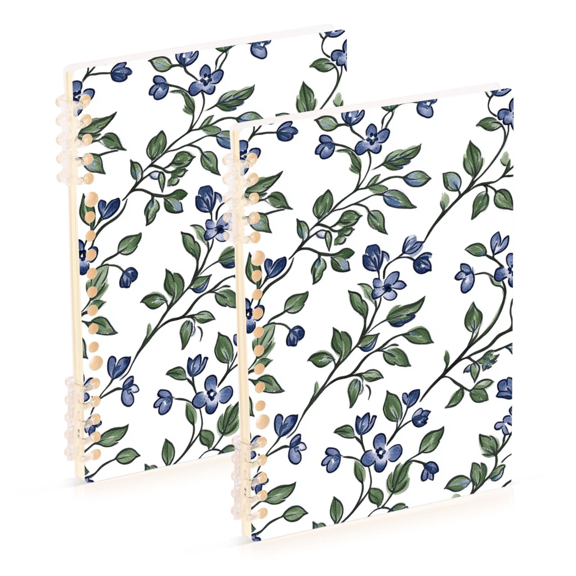 Bluebell Flowers Leaves Notebook Detachable Coil Notebook Diary Plan ...