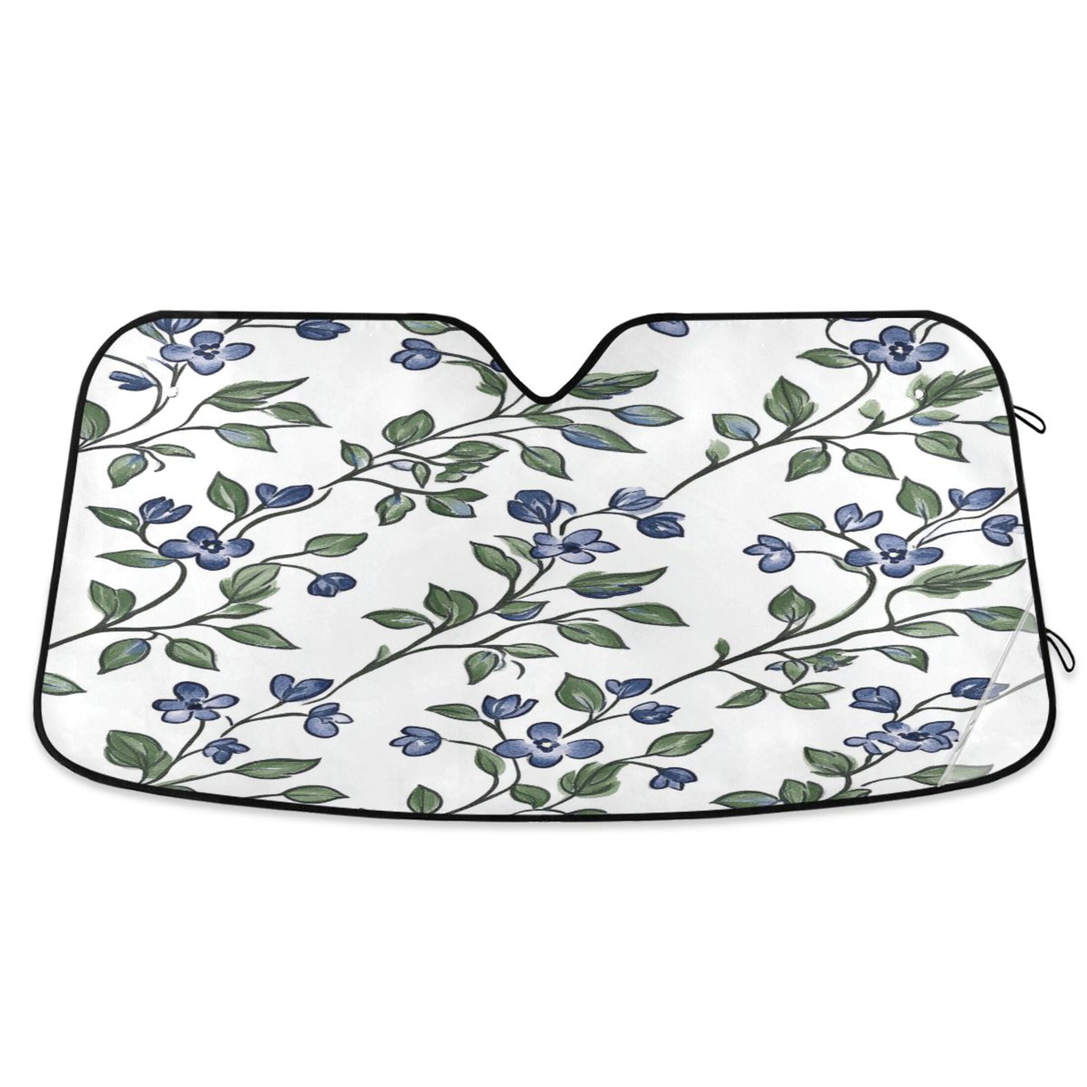 Bluebell Flowers Leaves Windshield Sun Shade Automobile Visor Accordion ...