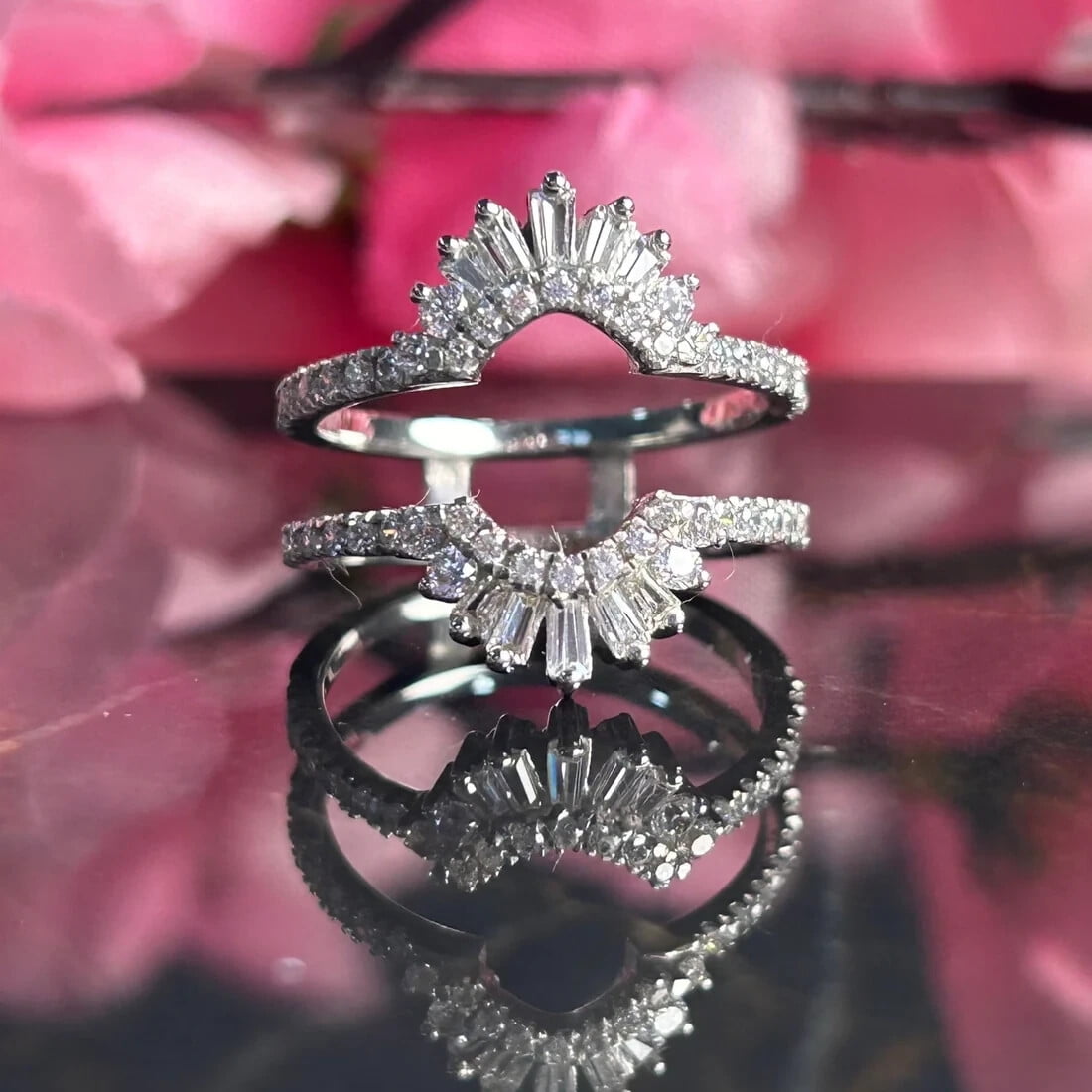 Bluebell Jewels 1 CT Round Cut CZ Enhancer Guard Wrap Wedding Ring 925 ...