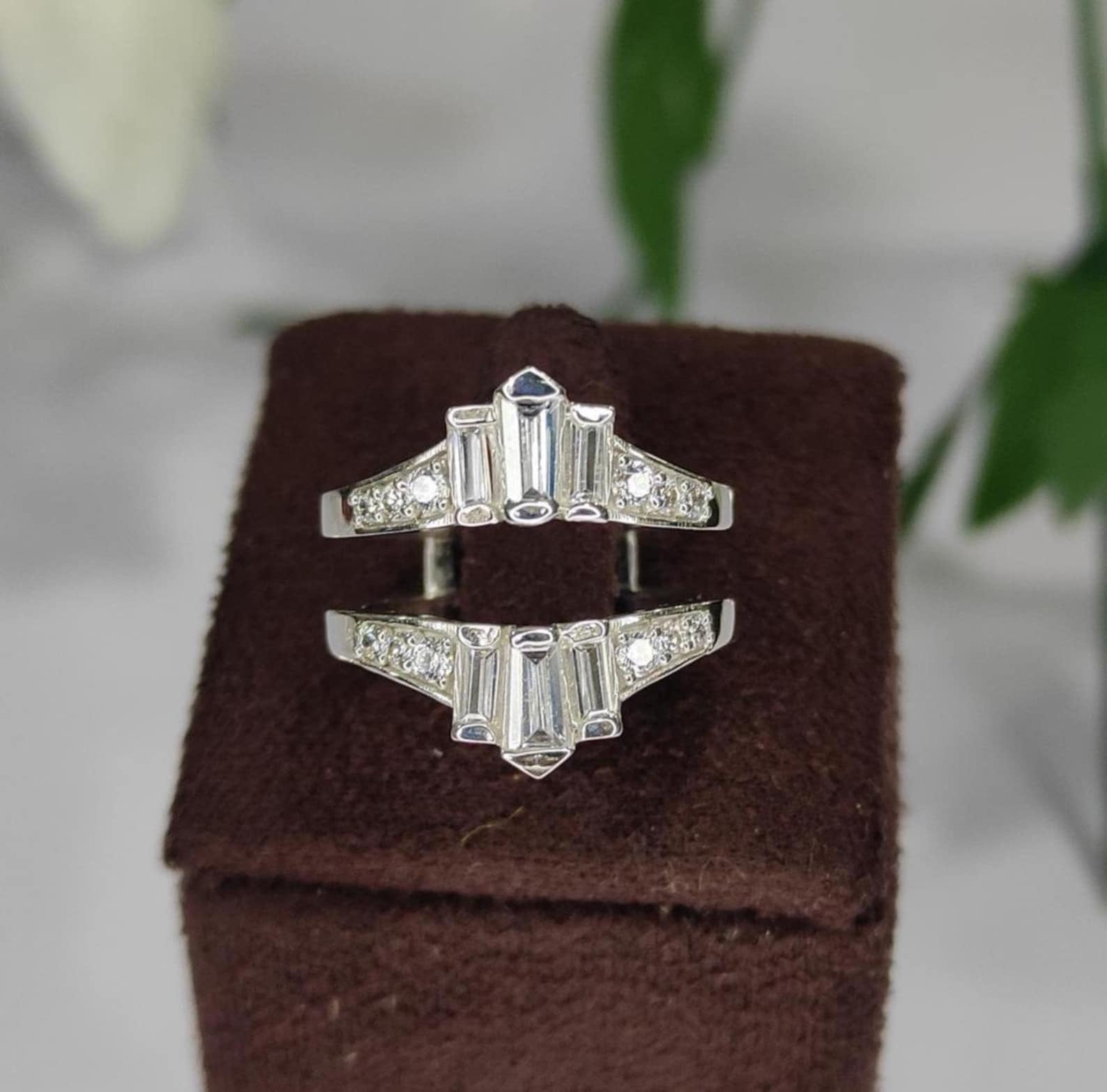 Bluebell Jewels Baguette & Round CZ Wrap Enhancer Ring for Women ...