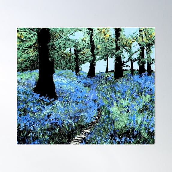 Bluebell Wood Poster Wall Art, Modern Wall Decor, 12x18 UNFRAMED ...