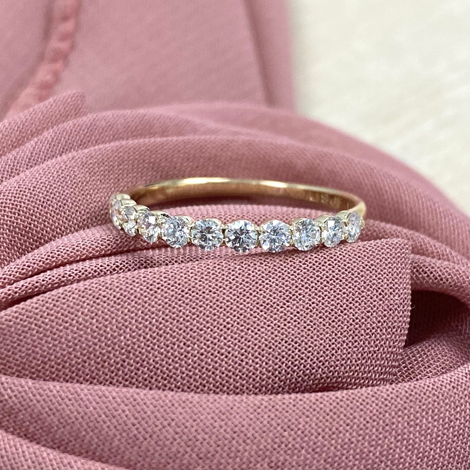 Bluebelljewels Round Diamond Wedding Band, Diamond Wedding Ring ...