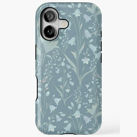 Bluebells Blue Grey Floral Botanical Compatible Phone Case for iPhone ...