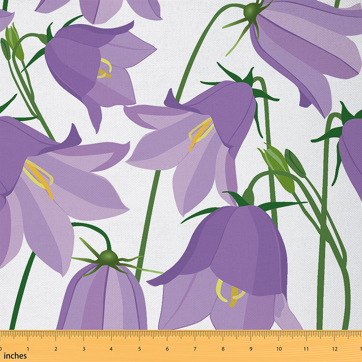 Bluebells Fabric by The Yard,Summer Meadow Flower Upholstery Fabric ...