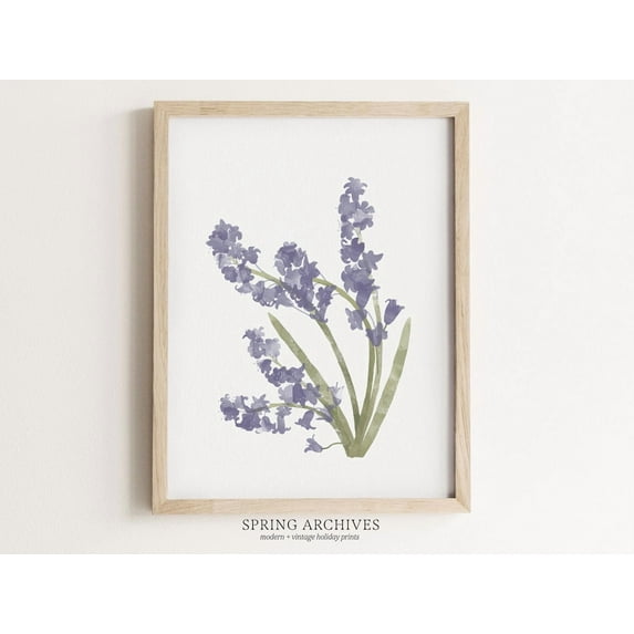 Bluebells Wall Art, April Art, Neutral Spring Home Decorations, Nature ...