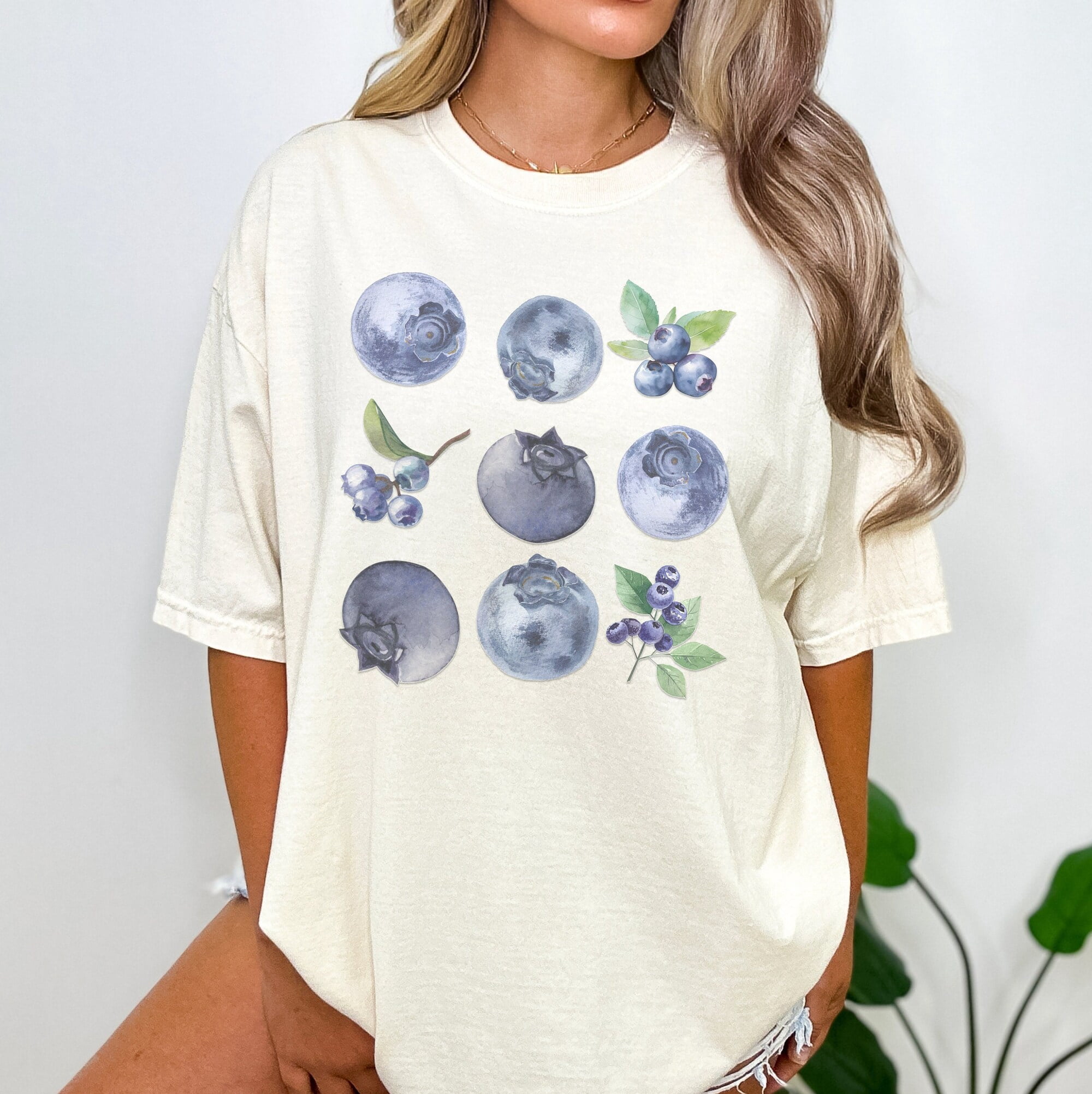 Blueberries Aesthetic Fruit Shirt Fruit Shirt Graphic Shirt Foodie Gift ...