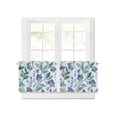 Blueberries Bell Flowers Short Blackout Curtains 24 Inch Long,Modern ...