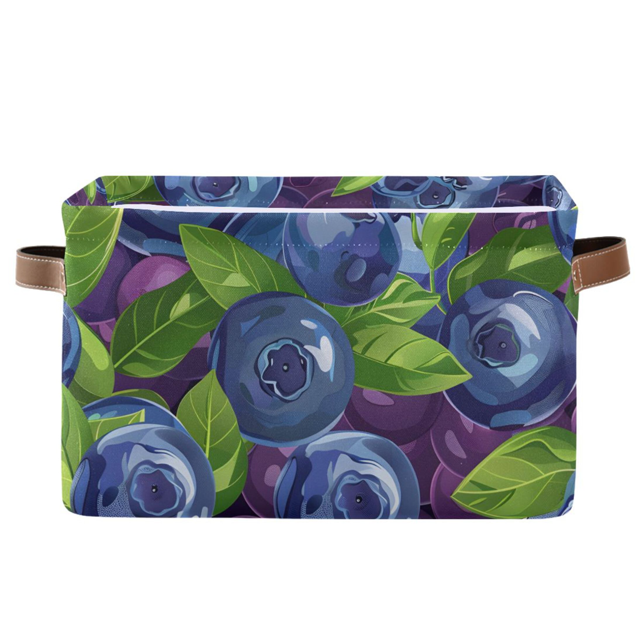 Blueberries Berries Storage Basket Large Foldable Storage Bin Laundry ...