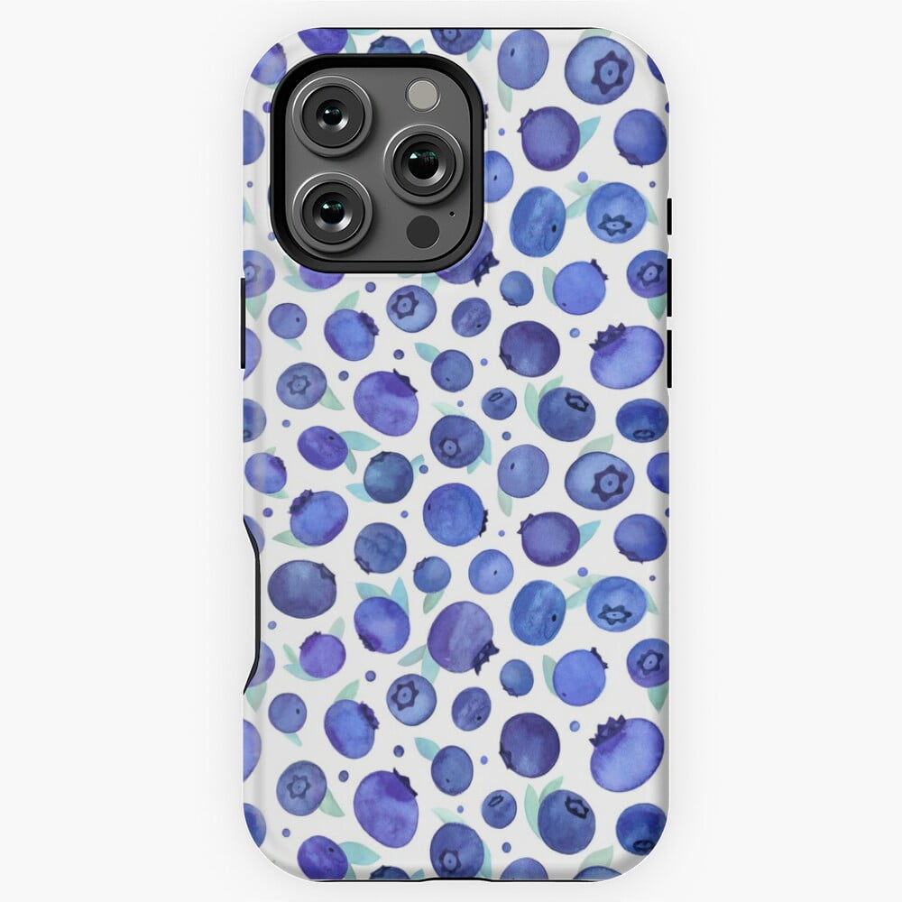 Blueberries Fruit Pattern Print Phone Case Compatible with iPhone 11-17 ...