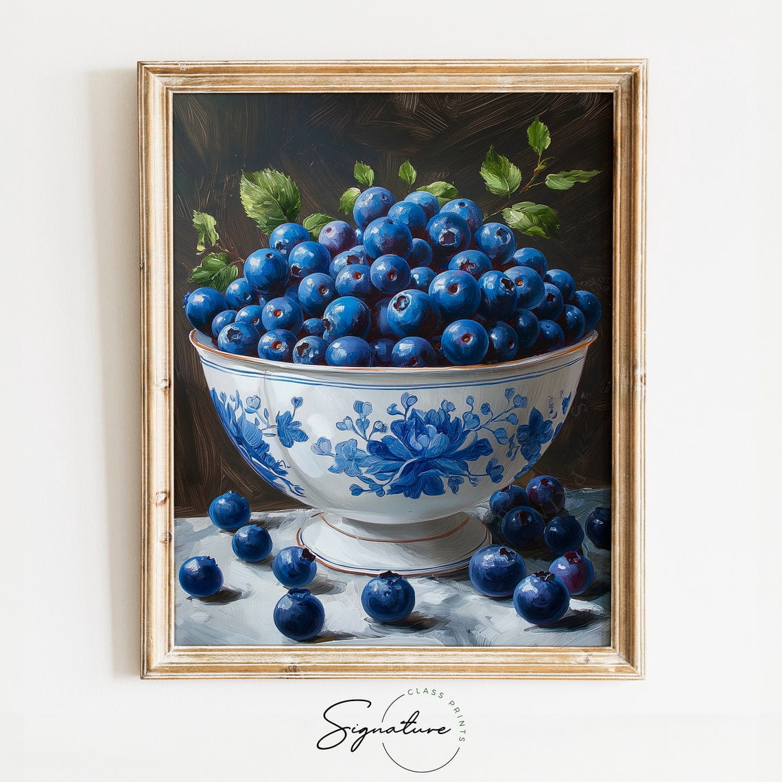 Blueberries In Porcelain Bowl, Summer Berry, Fresh Blueberries Decor ...