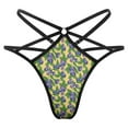 Blueberries Pattern Open Type Women's Panties Crotch Opening G-strings ...