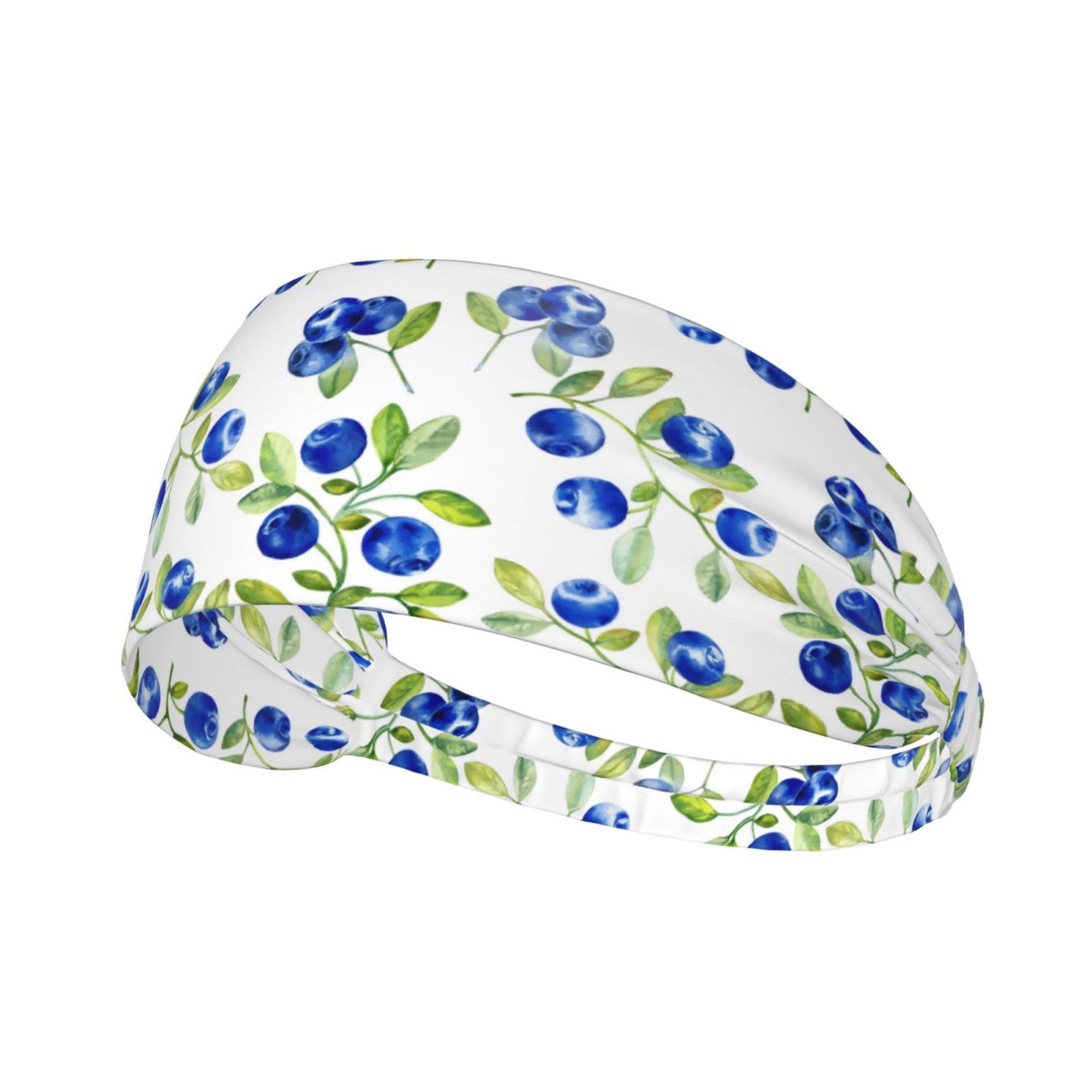 Blueberries Tree Print Headbands for Women Men, Workout Elastic Sweat ...