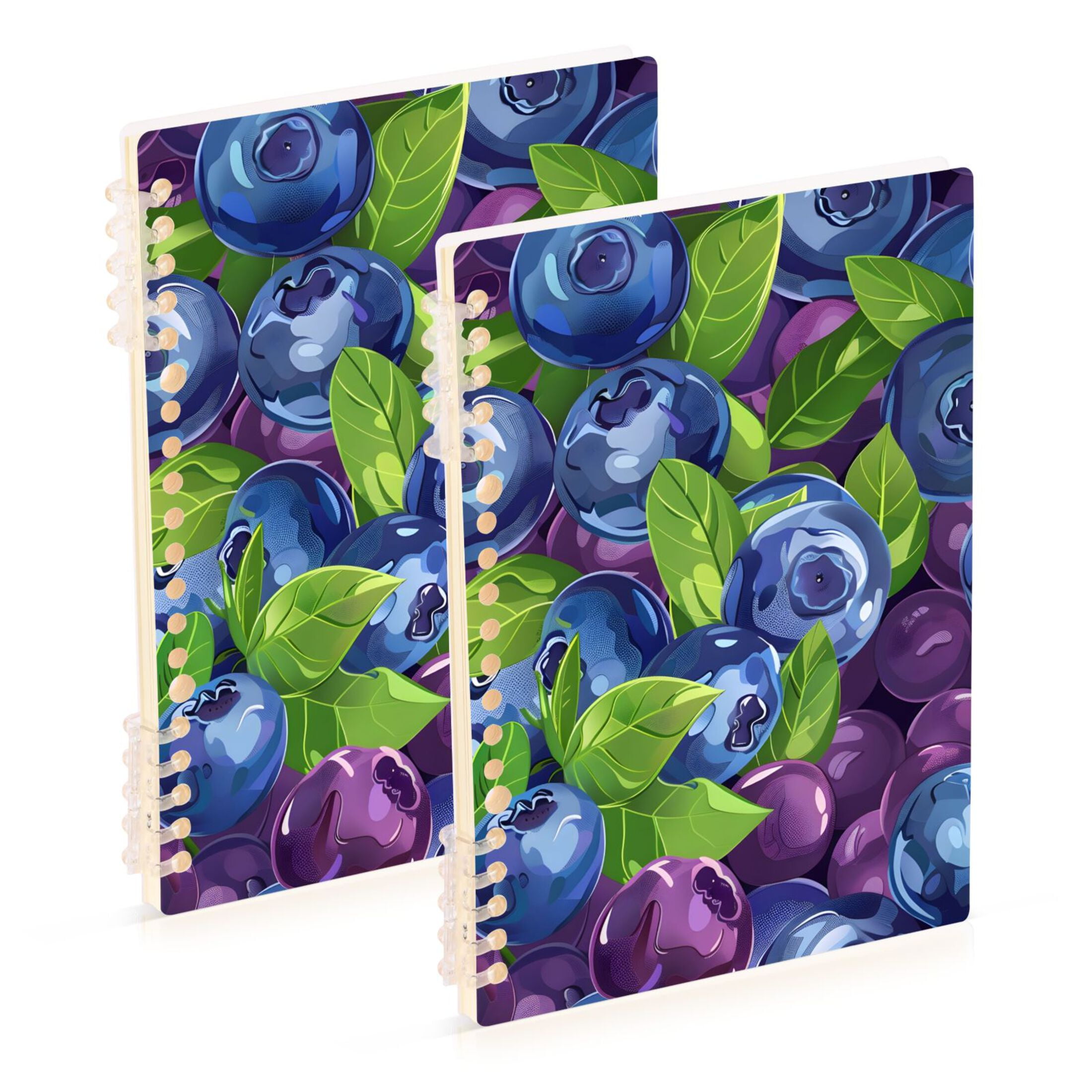 Blueberries and Leaves Ring Binder Notebook Journey Note Diary College ...