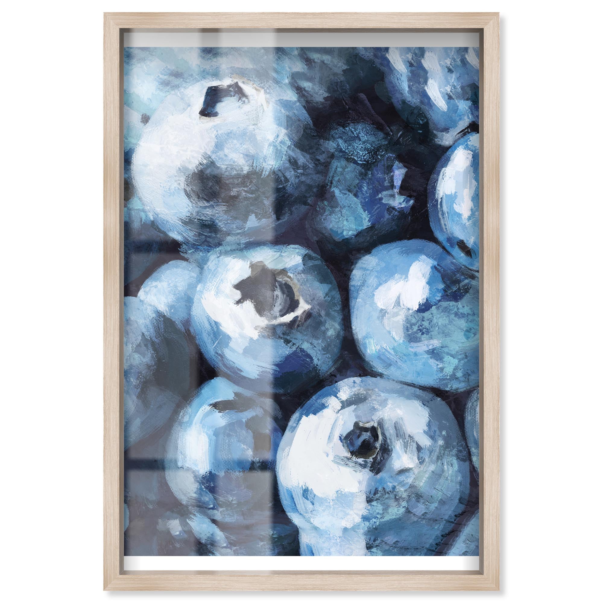 Blueberries in summer Shadowbox Print Blue Wall Decor by Art Remedy ...