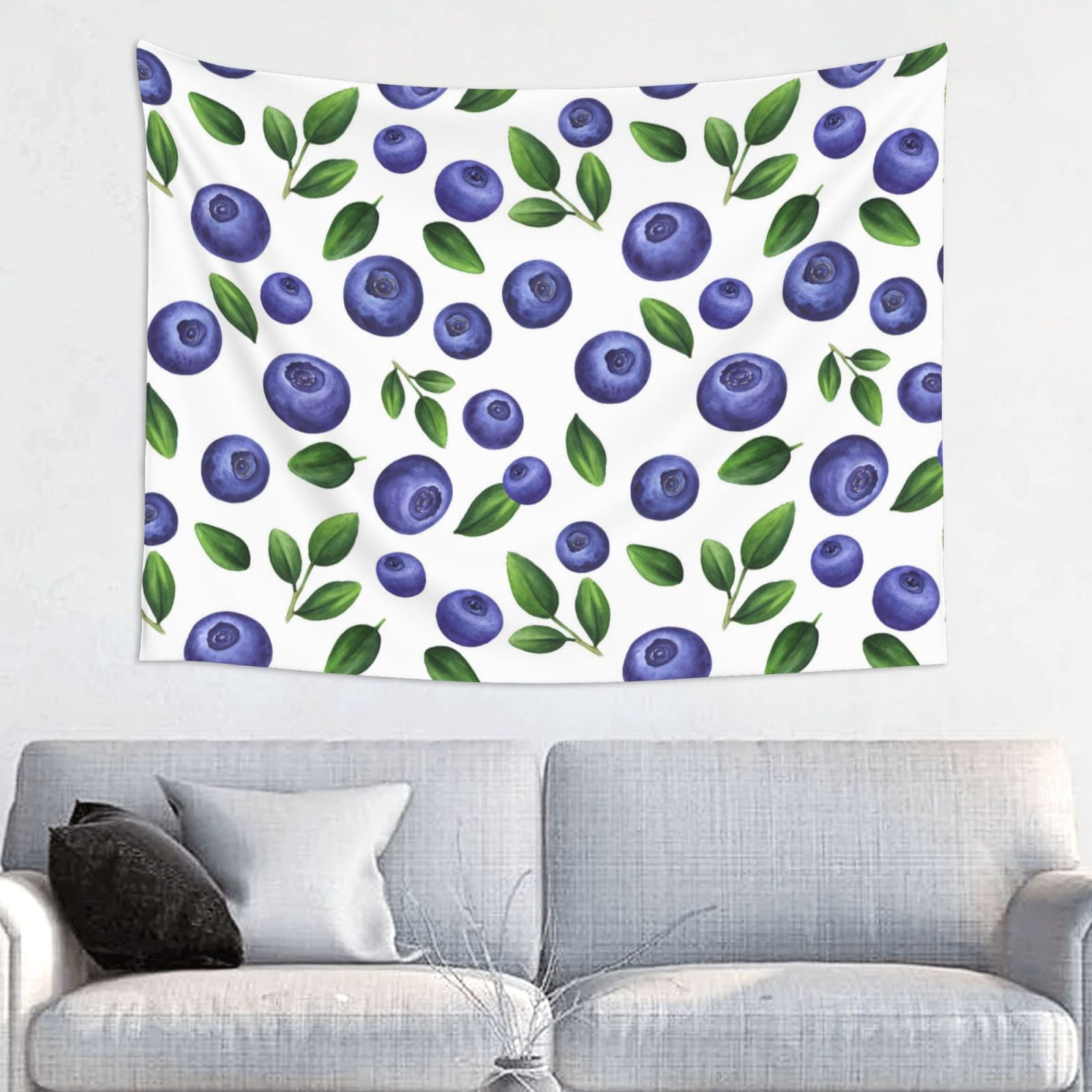 Blueberries pattern Wall Tapestry for Bedroom Aesthetic - Tapestry ...