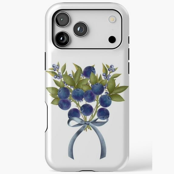 Blueberries with Bow Botanical Drawing Art Phone Case Compatible iPhone ...