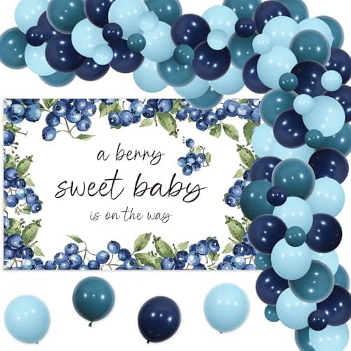 Blueberry Baby Shower Decorations, A Berry Sweet Baby is on the Way ...