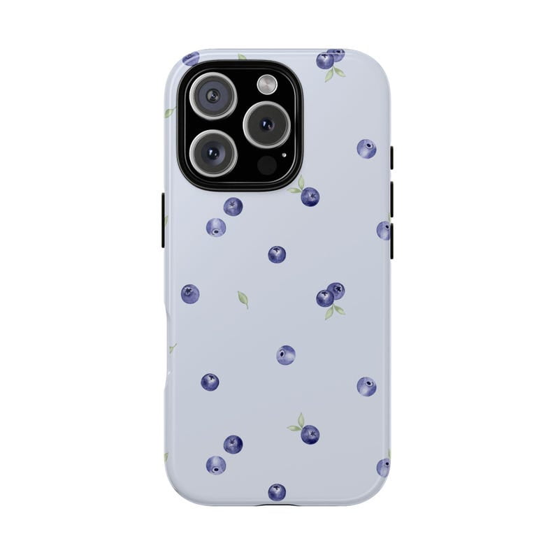 Blueberry Bliss Cute Fruit Phone Case for iPhone 11 12 13 14 15 16 Pro ...