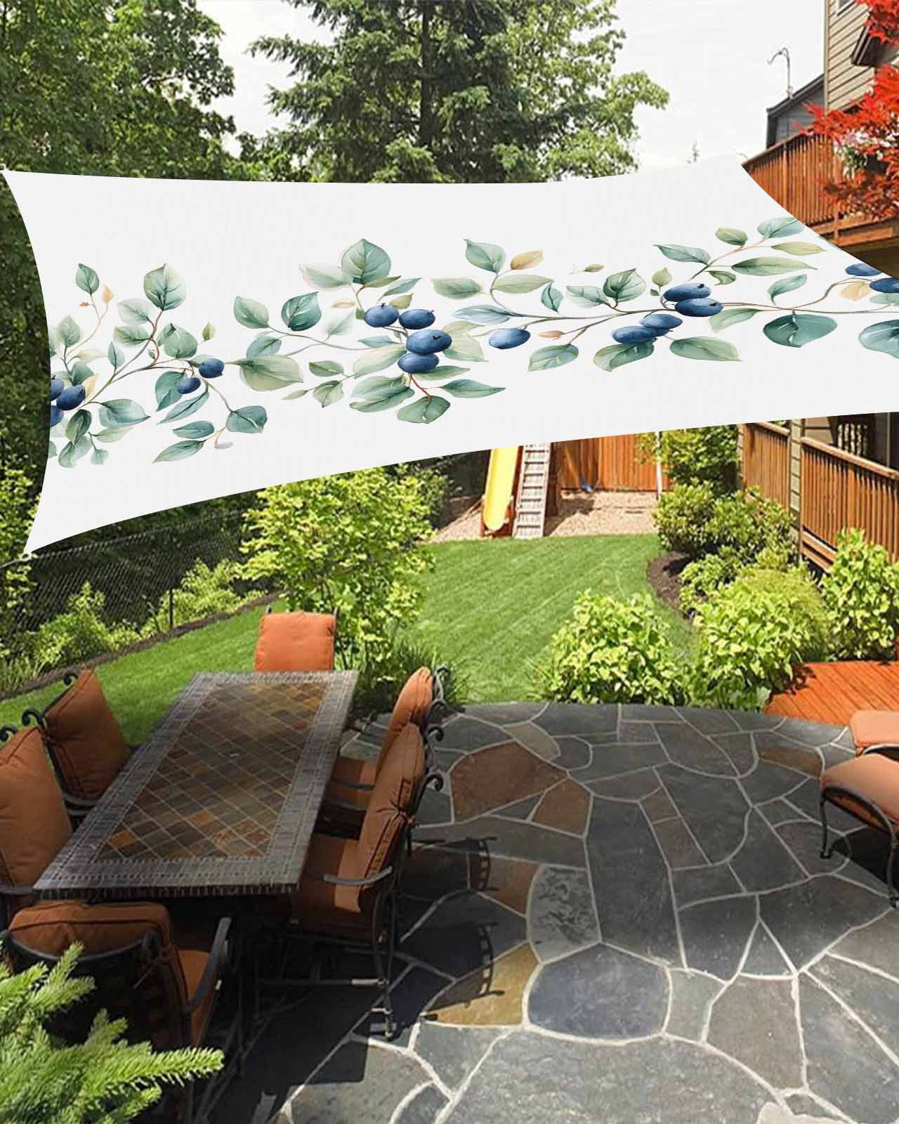 Blueberry Branch Sun Shade Sail 14'X18' Spring Green Leaf Plant ...