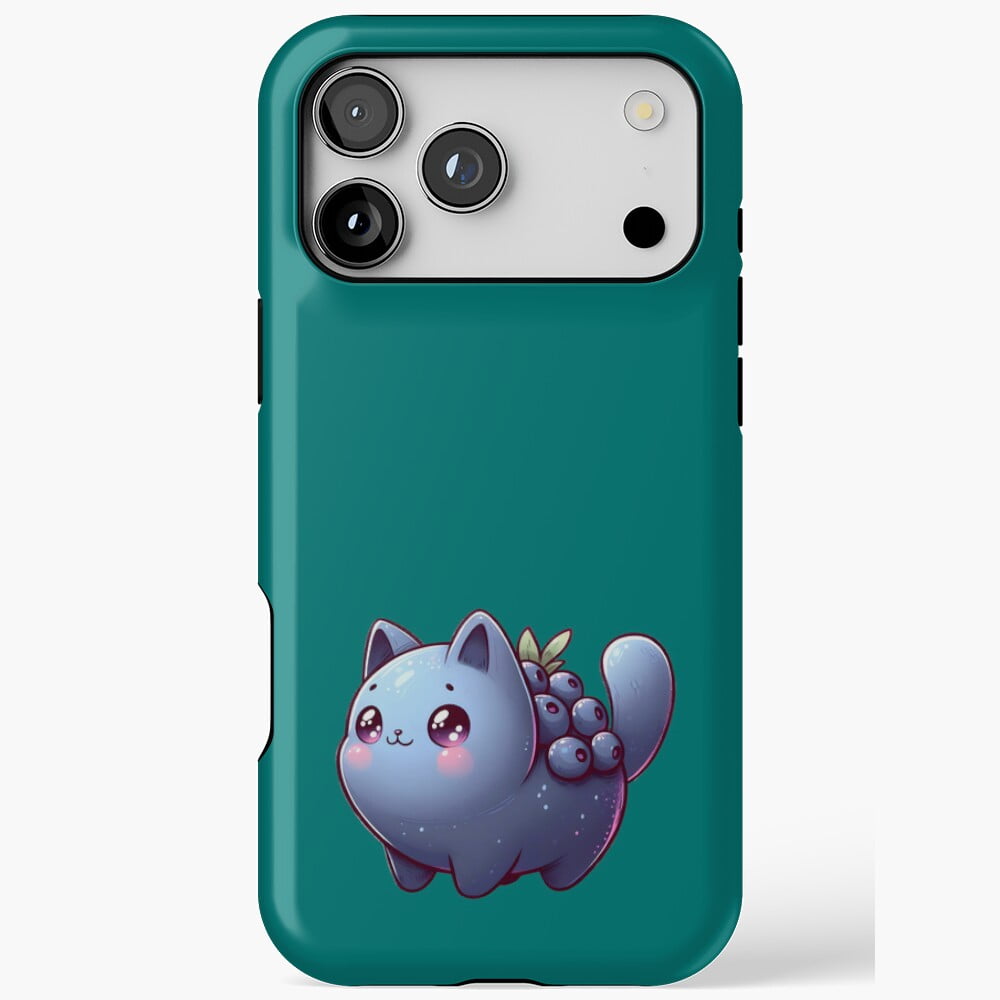 Blueberry Cat Cute Food Animal Cartoon Art Phone Case Compatible iPhone ...