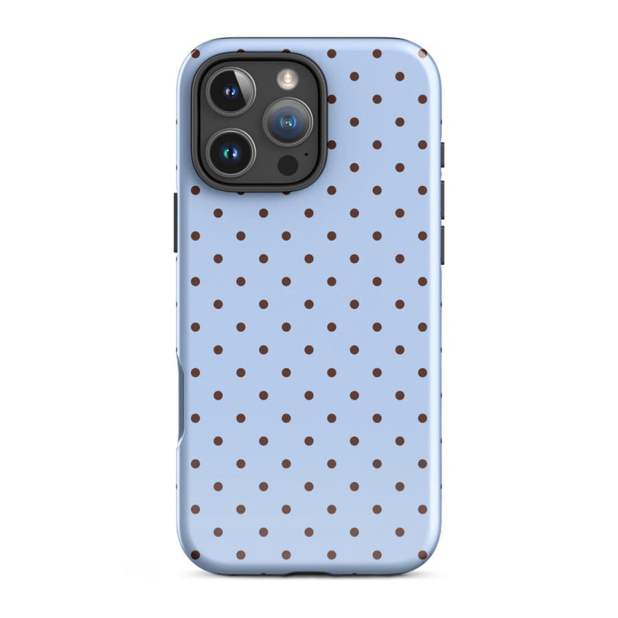 Blueberry Dot Blue Brown Case for iPhone 11 12 13 14 15 16 17 Pro Max ...