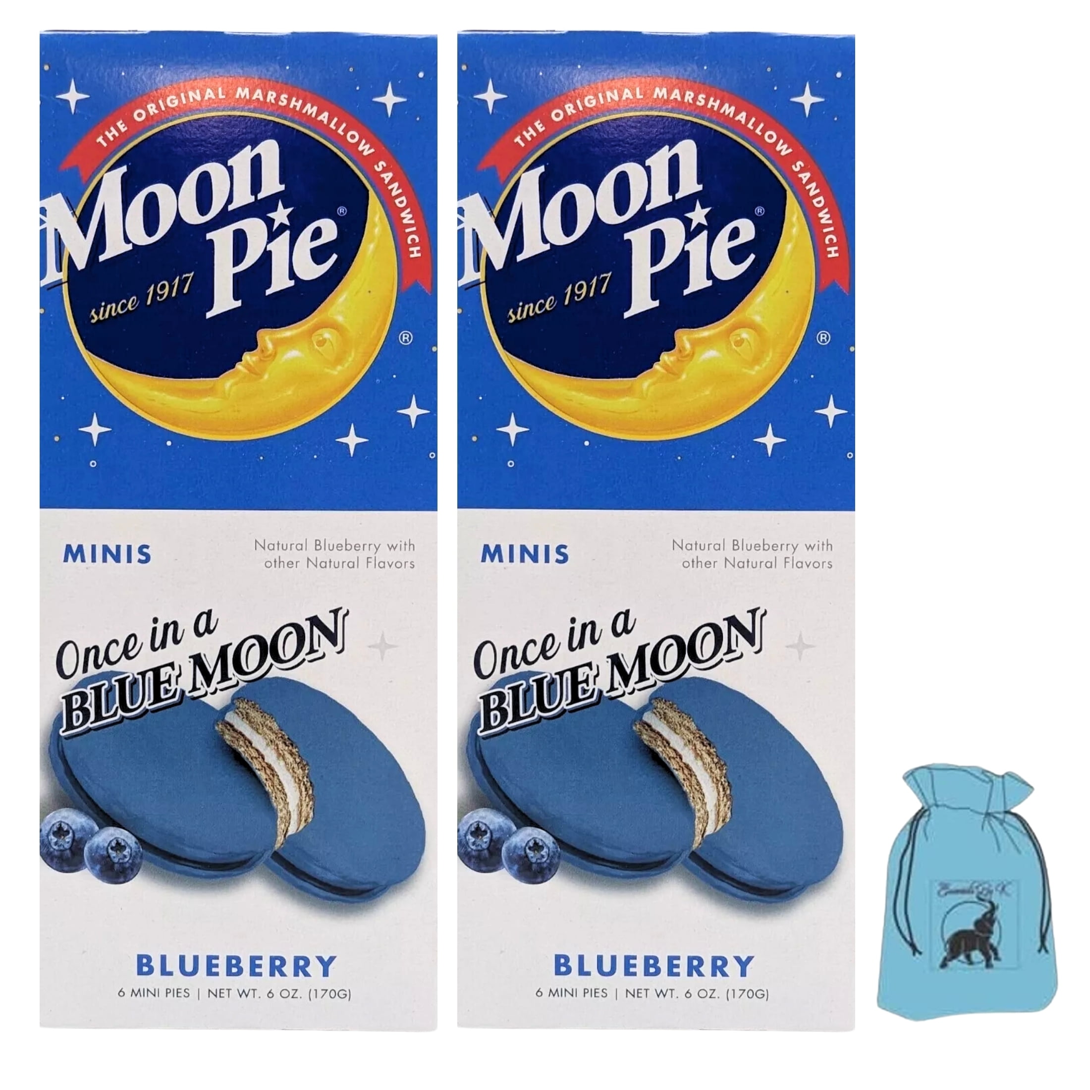 Blueberry Flavor Moon Pie Minis 6 oz Marshmallow Sandwiches ...