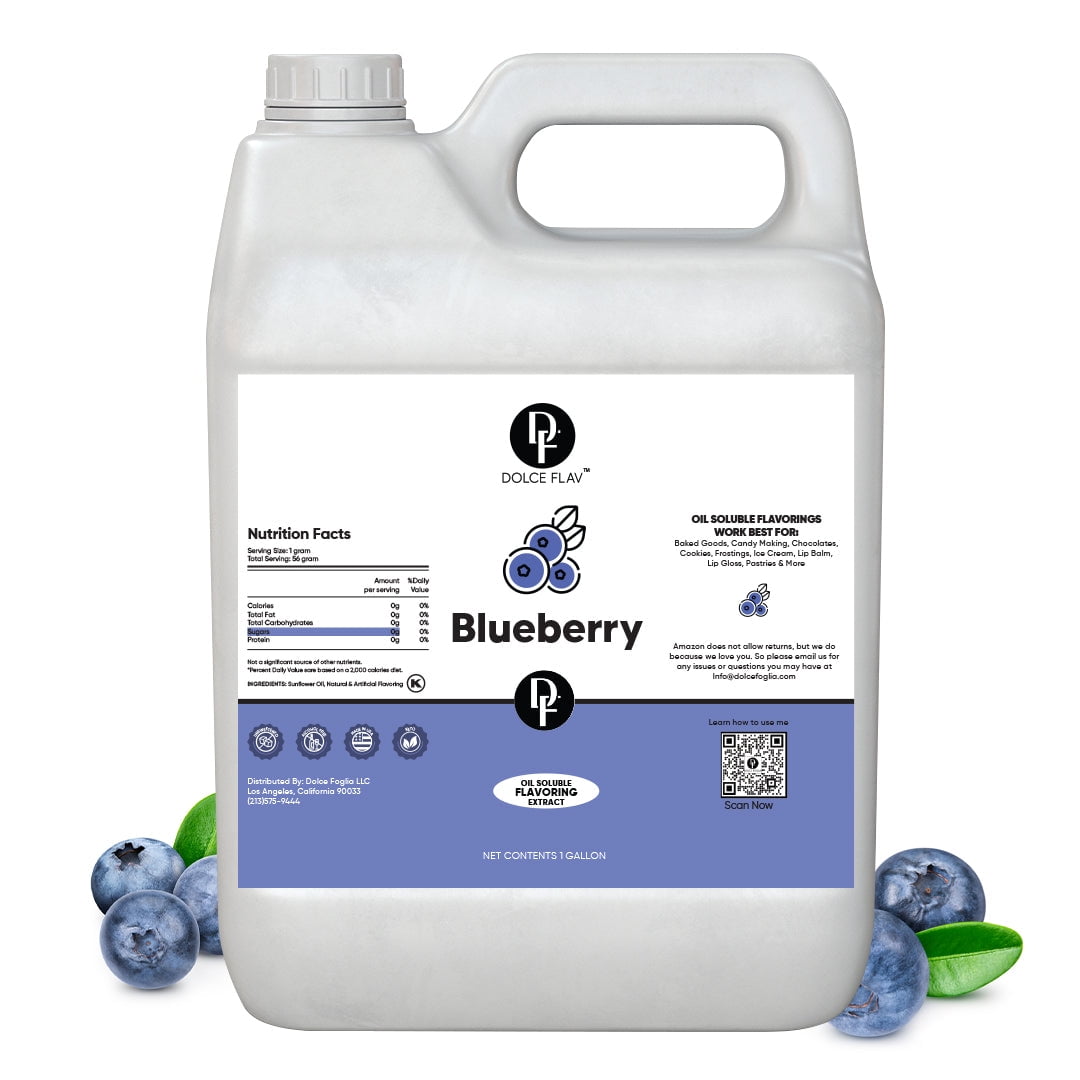 Dolce Flav - Oil Soluble Blueberry Flavoring 1 Gallon - Walmart.com