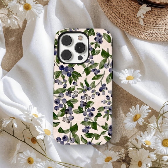 Blueberry Garden Vintage Coquette Fruit Phone Case with iPhone 17 to 11 ...