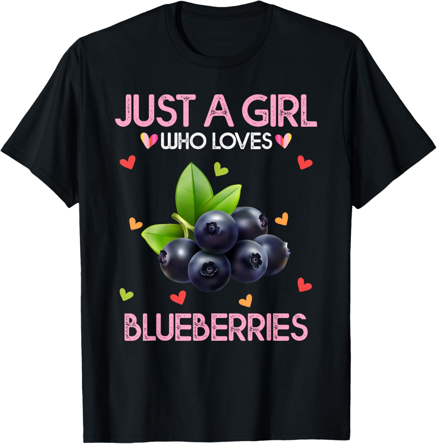 Blueberry Lover Women Tee Just A Girl Who Loves Blueberries T-Shirt100% cotton - Walmart.com