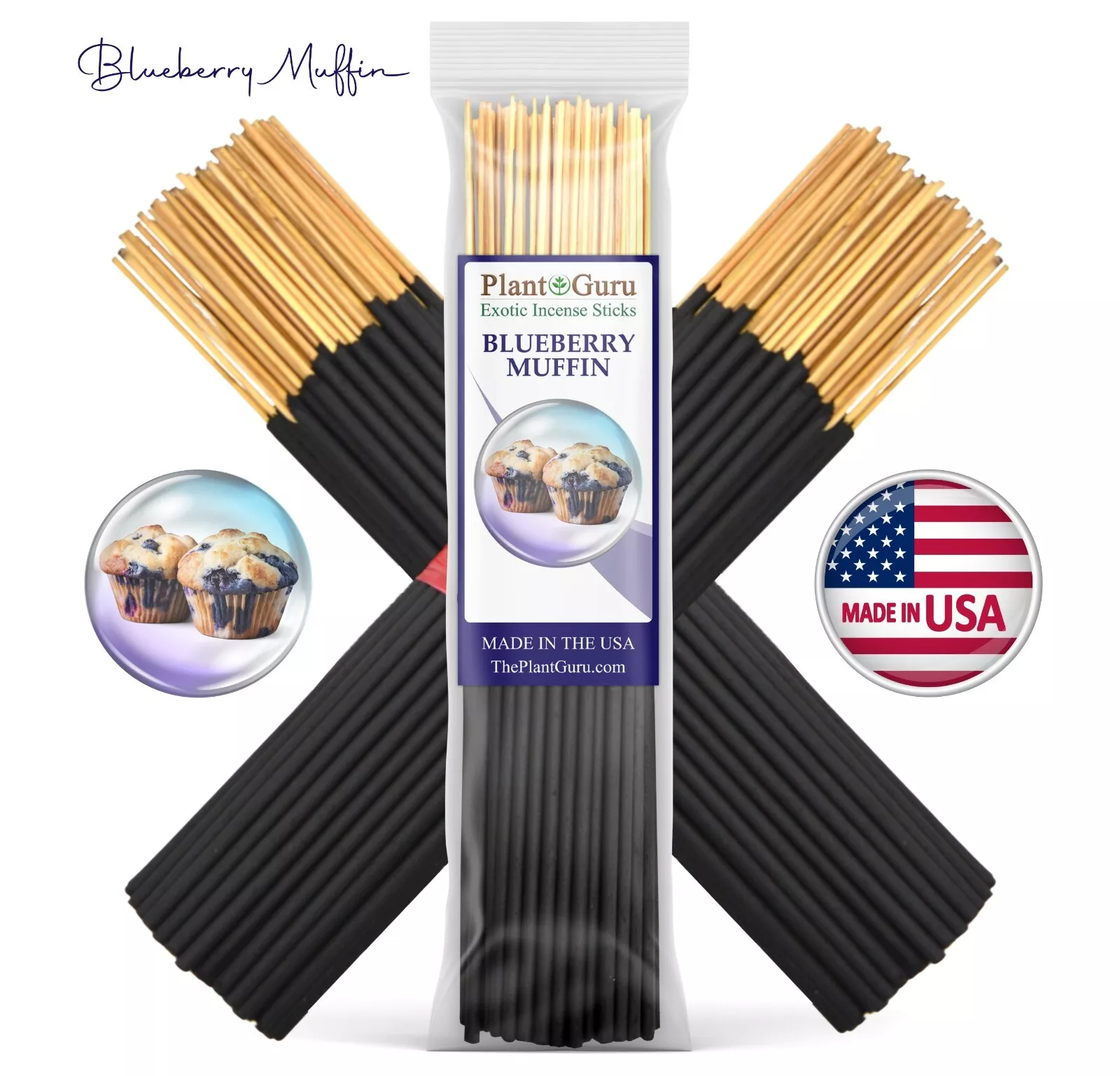Blueberry Muffin Incense Sticks 7" Bulk - 1 Bundle 85 to 100 Sticks ...