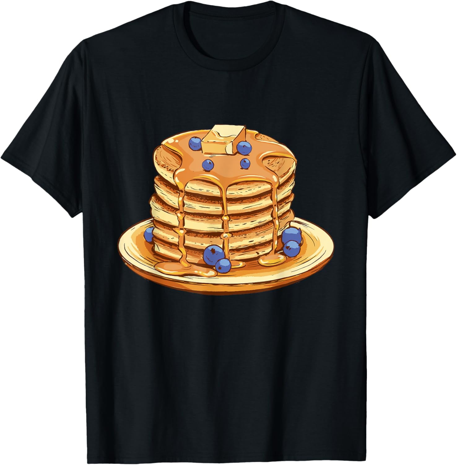 Blueberry Pancake Food Breakfast Sweets T-Shirtmen and women can wear ...