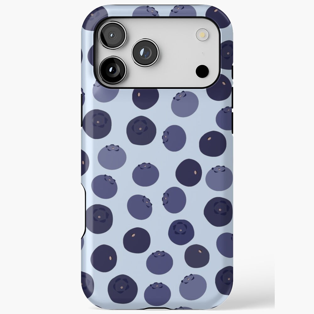 Blueberry Pattern Minimal Fruit Artwork Phone Case Compatible iPhone 17 ...