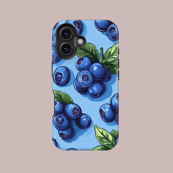 Blueberry Pattern Print Phone Case for iPhone 11 12 13 14 15 16 Pro Max ...