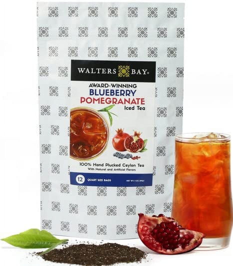 Blueberry Pomegranate Iced Tea, 12 Count, Quart Sized Tea Bags, Ceylon ...