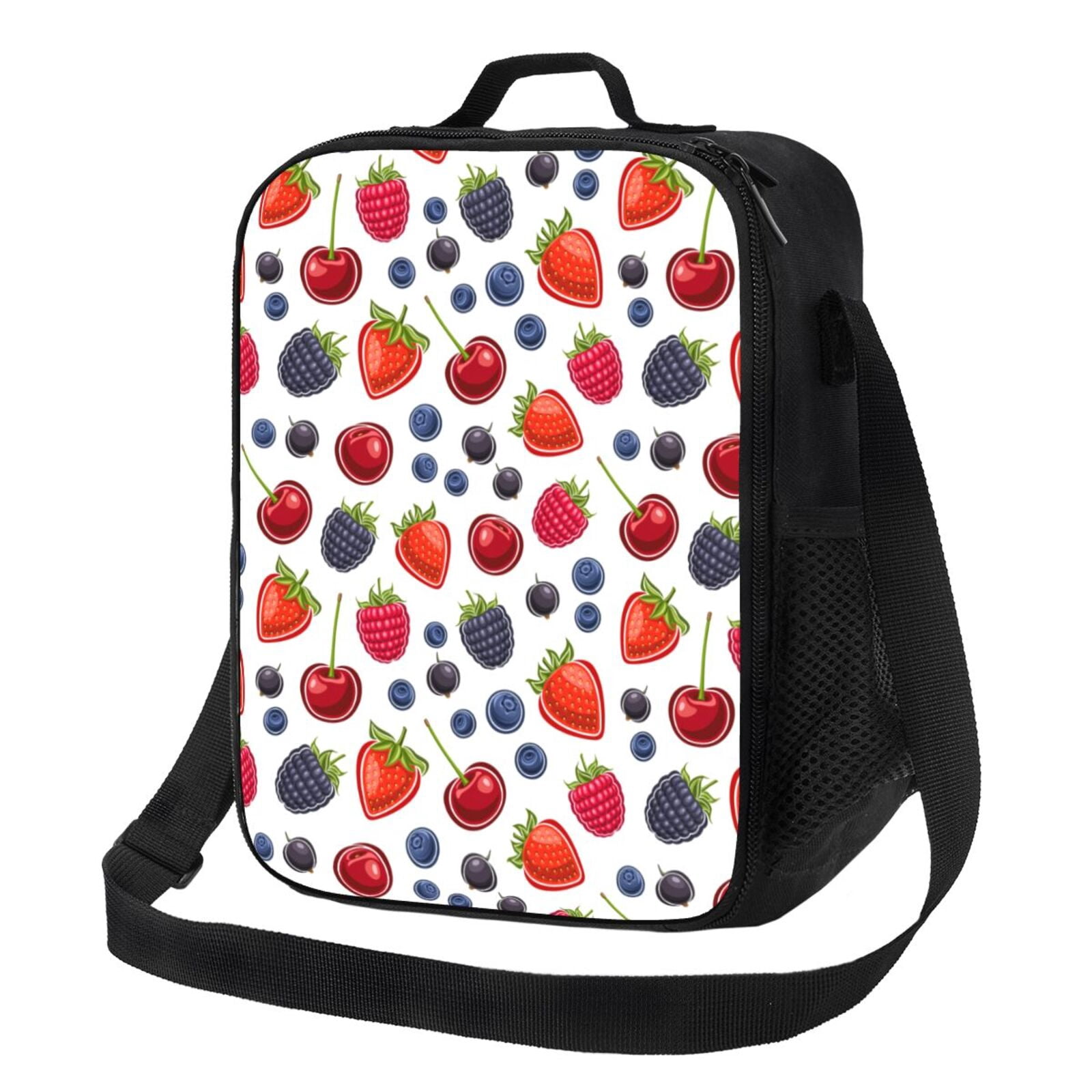 Blueberry Print berry Lunch Box for Women Men, Insulated Lunch with ...