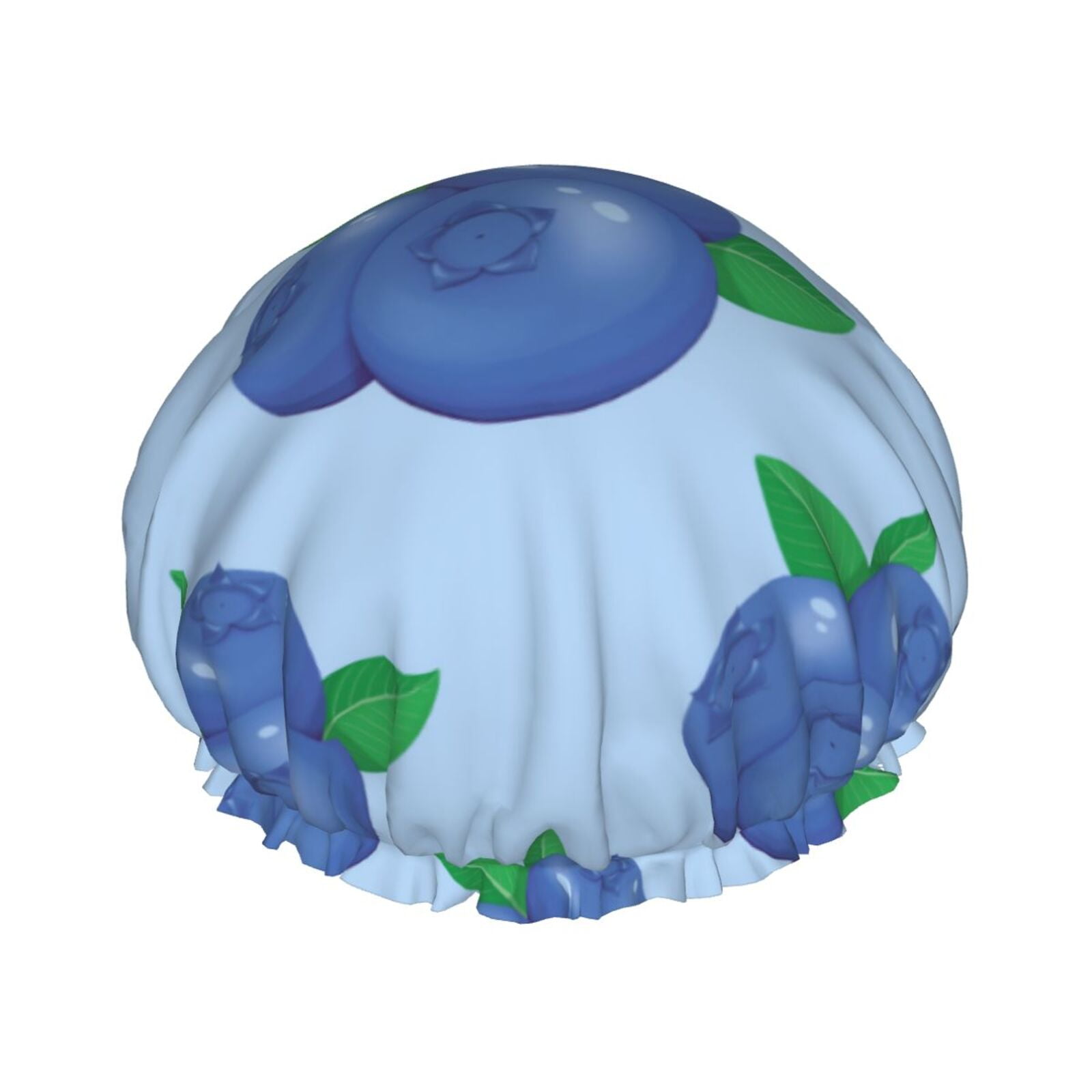 Blueberry Print blue Shower Cap, Reusable Bath Hair Hat for all Hair ...