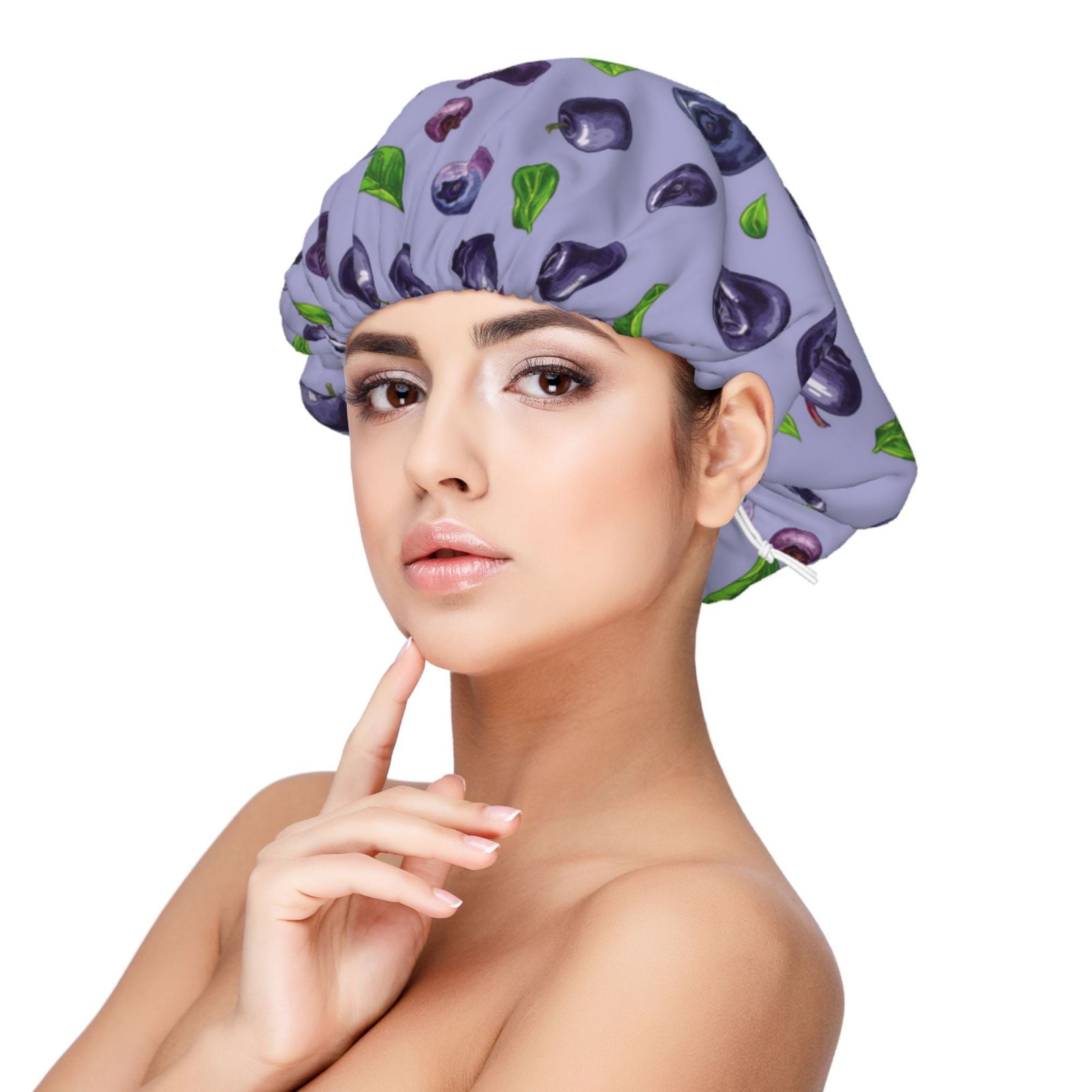 Blueberry Print funny Silk Bonnet for Sleeping Women Men, Adjustable ...