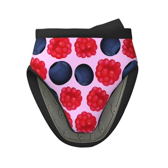 Blueberry Print red Oven Mitts Heat Resistant, Soft Lining Silicone ...