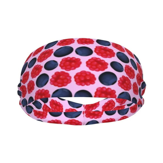 Blueberry Print red Sports Headbands for Men/Women Workout Headband ...