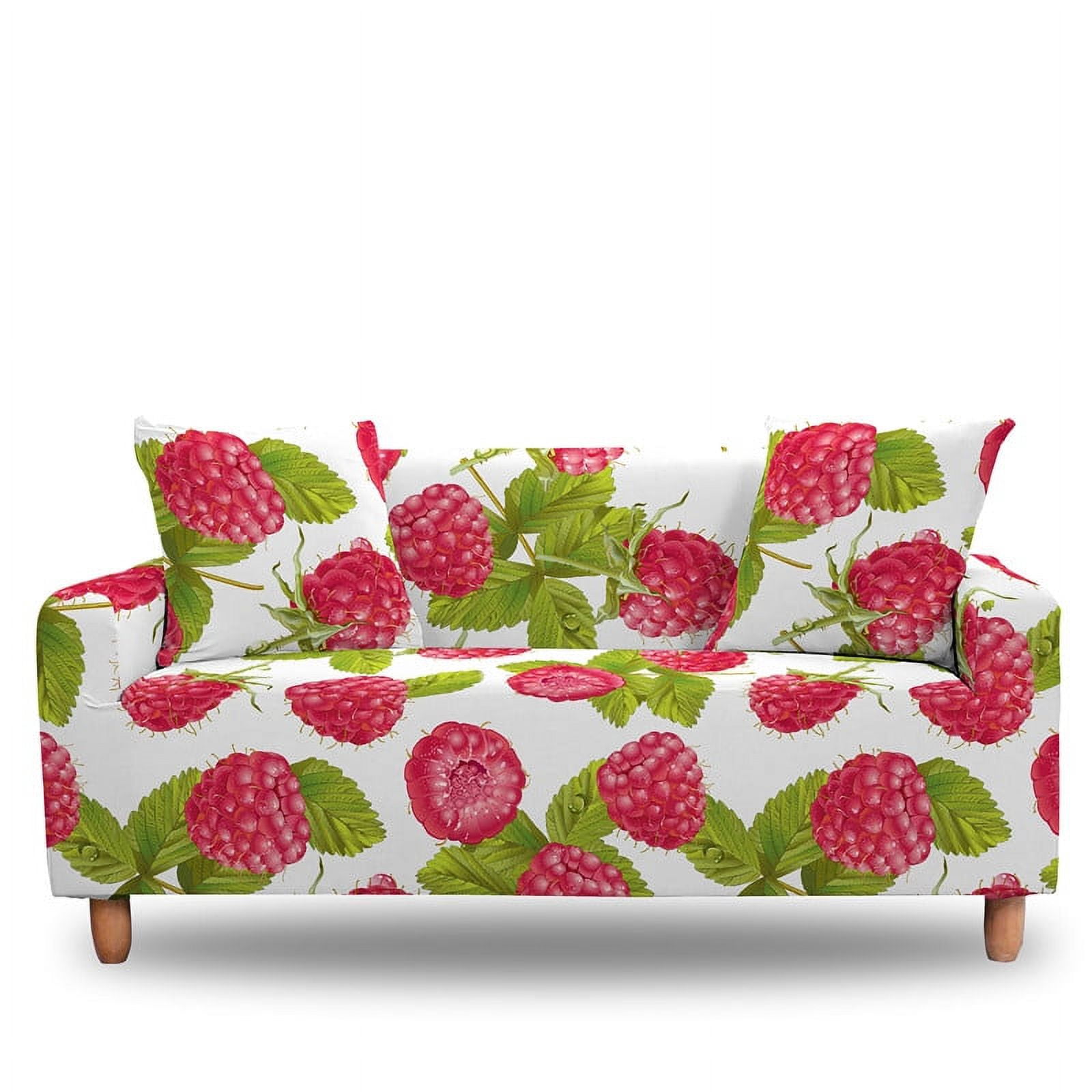 Blueberry Raspberry Illustration Printing Slipcovers 1/2/3/4 Seater ...