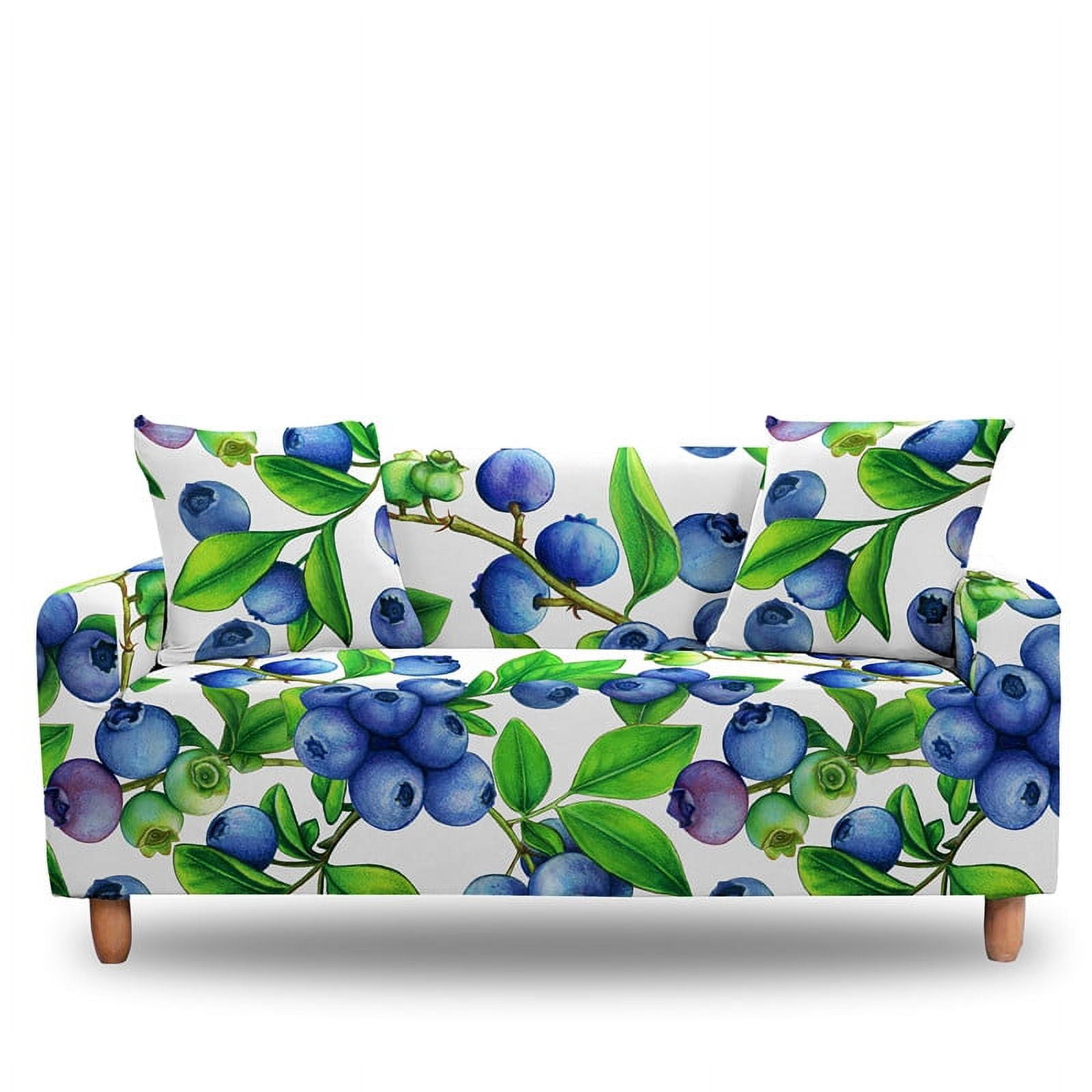 Blueberry Raspberry Illustration Printing Slipcovers 1/2/3/4 Seater ...