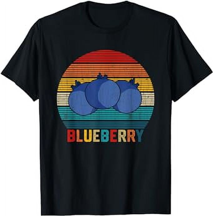 Blueberry Retro Funny Berry Lover Eater Graphic T-Shirt - Walmart.com